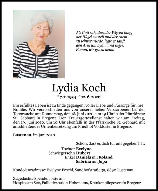 Todesanzeigen | Todesanzeigen Vorarlberger Nachrichten